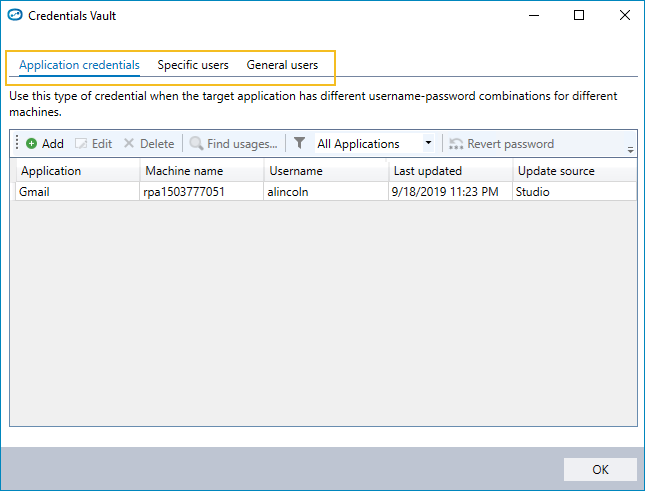 Types of Credentials